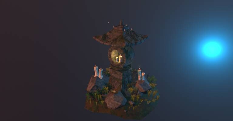 ArtStation - fantasy stone statue