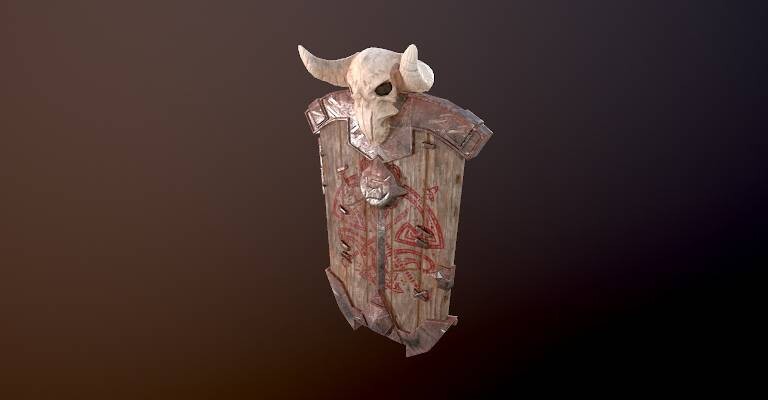 ArtStation - Shield with a skull