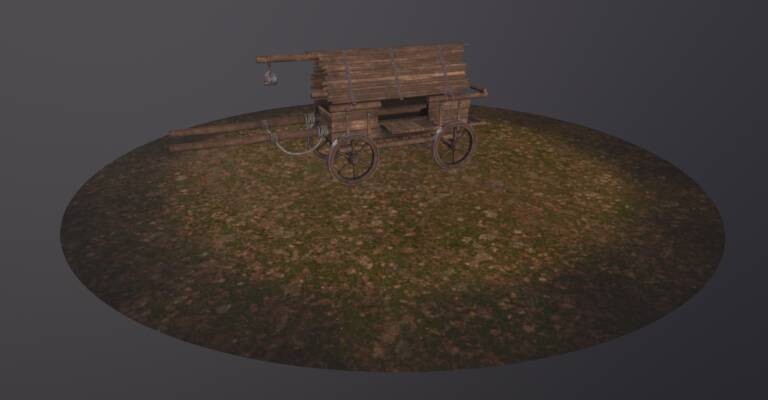 ArtStation - 3d old cart with textures