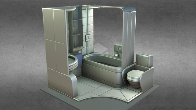 ArtStation - Compact bathroom module