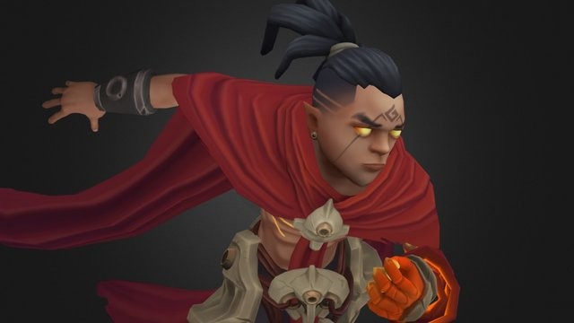 ArtStation - Fire Boy Hand Painted Low Poly Model