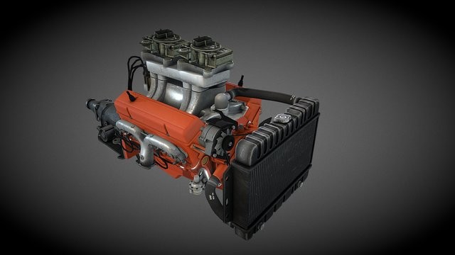 ArtStation - 350 V8 Chevrolet Small Block