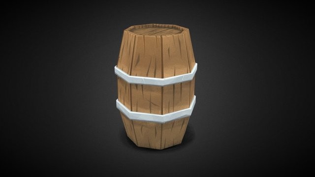 ArtStation - Lowpoly Barrel Texture Test