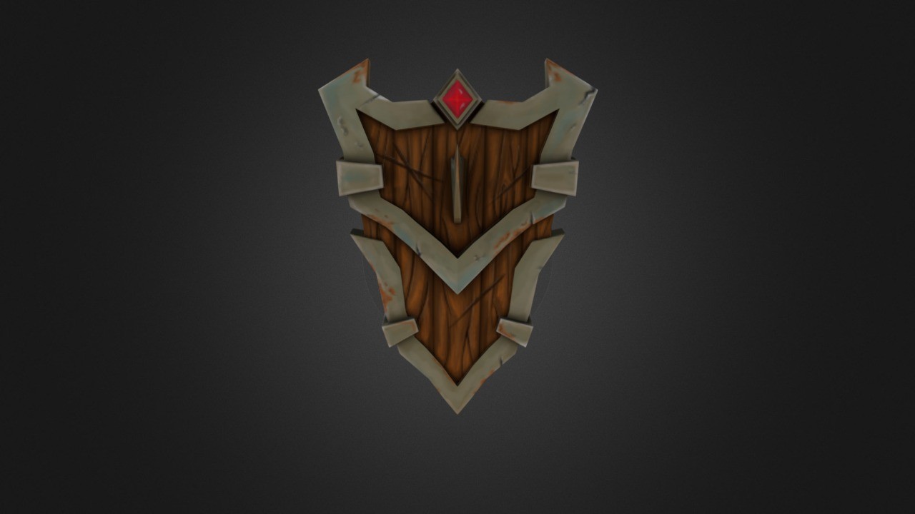 ArtStation - Wooden hand painted shield