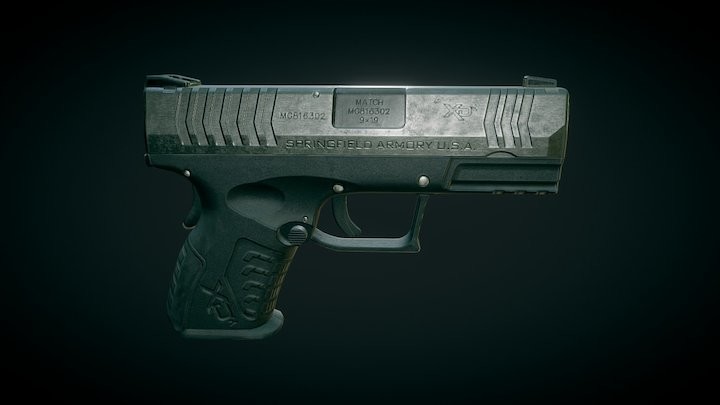ArtStation - Springfield XDM-9 Lowpoly