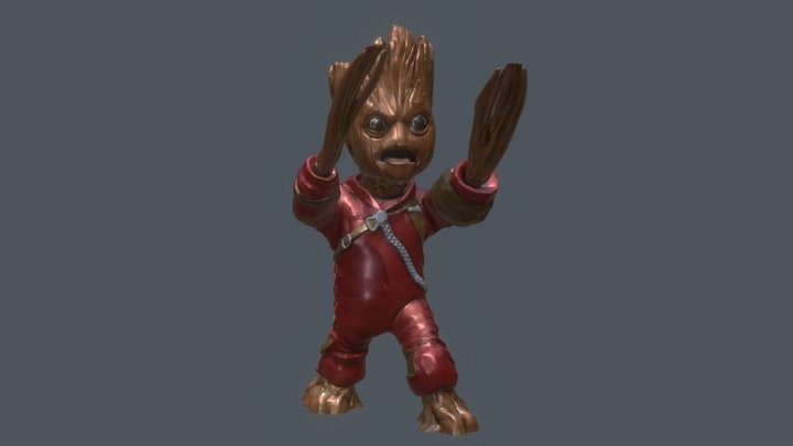 ArtStation - BABY GROOT WITH RAVAGER CLOTHES