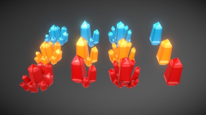 ArtStation - Low Poly Crystal (pack)