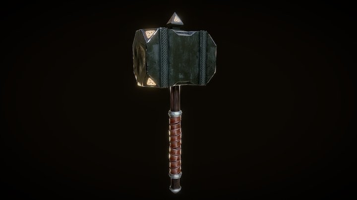 ArtStation - Celtic Magic Battle Hammer