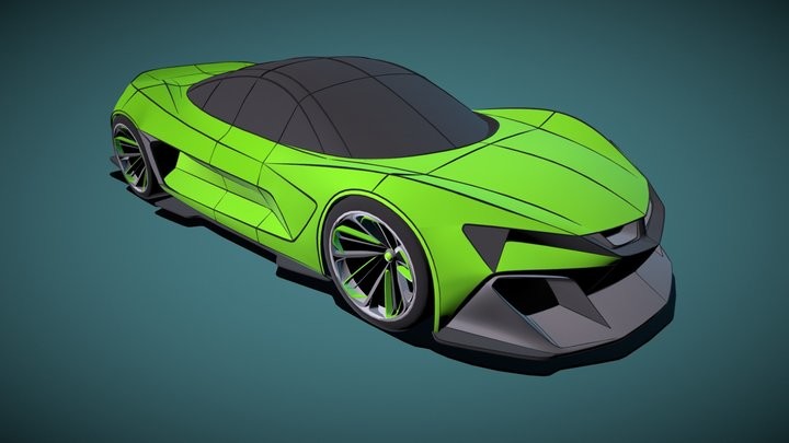 ArtStation - Green Machine Super car