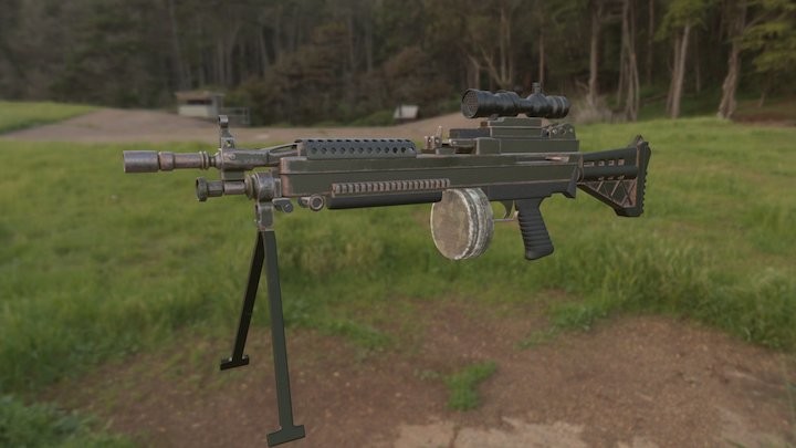 ArtStation - M249 Machine Gun