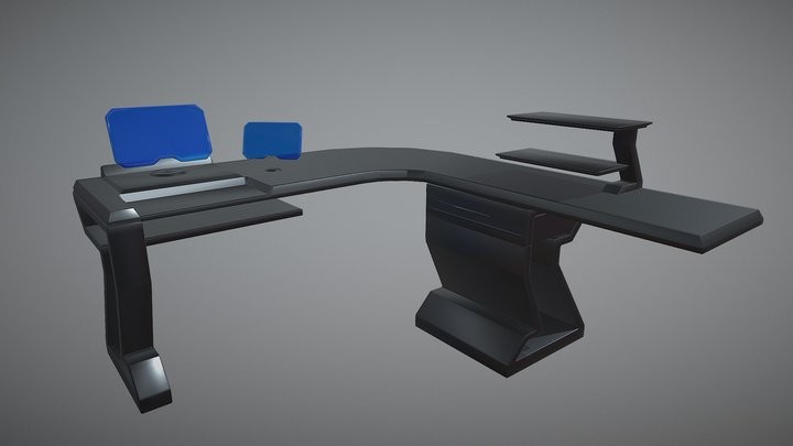ArtStation - Futuristic Desk