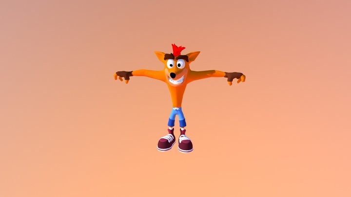 ArtStation - Crash Bandicoot Golden Wumpa-Caught In Time Model