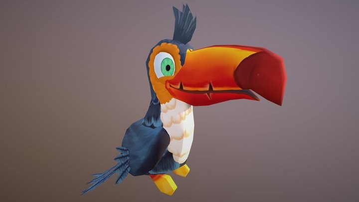 ArtStation - Low Poly Toucan with idle animations