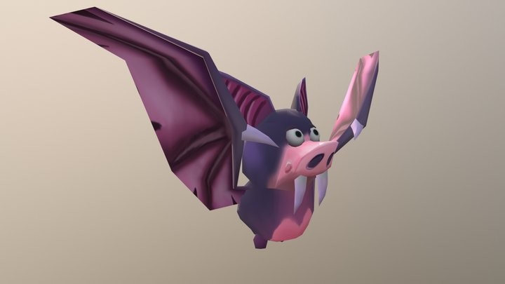 ArtStation - low Poly Bat with fly animation