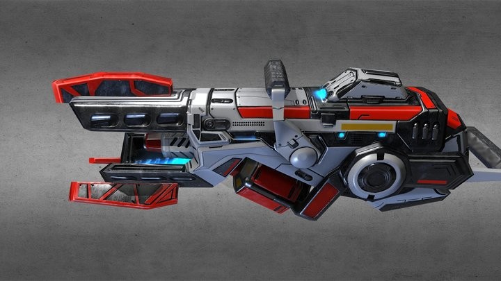 ArtStation - Low poly scifi guns