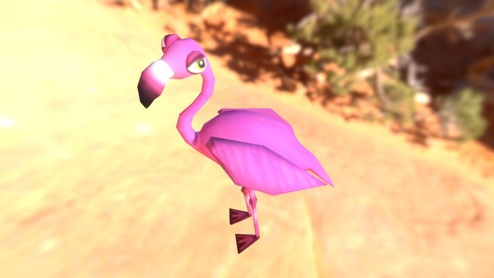 ArtStation - Flamingo | Idle Animation | 3D Game Asset Low Poly