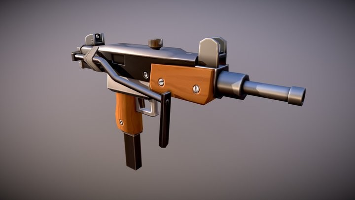 ArtStation - UZI - Stylized & Cartoon Submachine gun