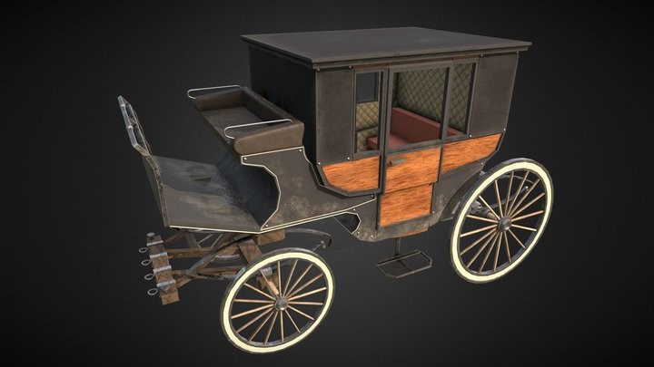 ArtStation - 1850s Horse-Drawn Carriage