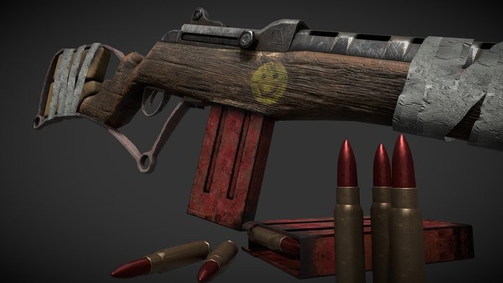 ArtStation - Post-Apocalyptic Scrap Gun