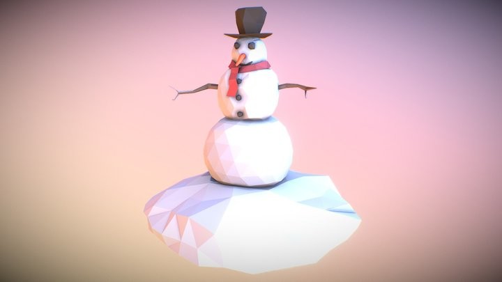ArtStation - Low Poly Snowman