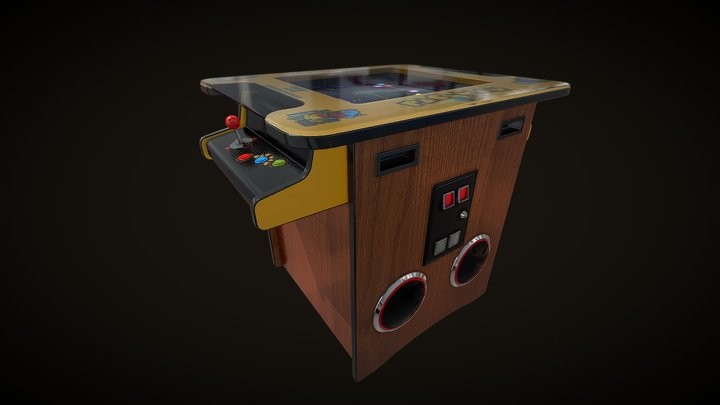 ArtStation - Classic Arcade Game Machine - Cocktail Table