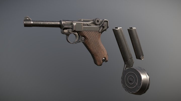 ArtStation - Luger pistol