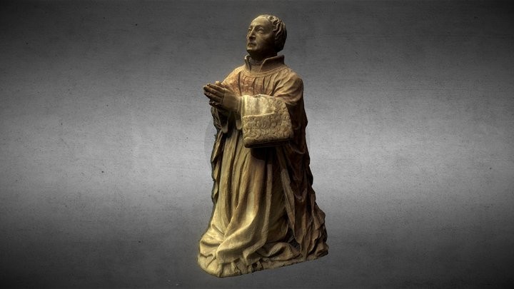 ArtStation - Kneeling monk (priest?)