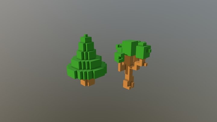 ArtStation - Voxel Trees