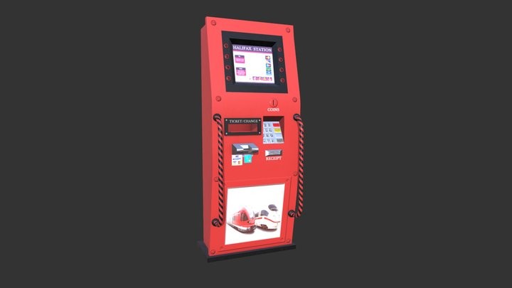 ArtStation - 3D Game Asset Train Ticket Machine