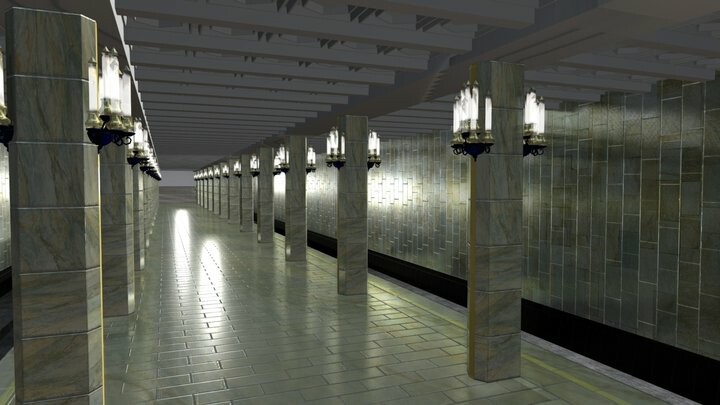 ArtStation - Pushkin Metro Station (Low Poly)