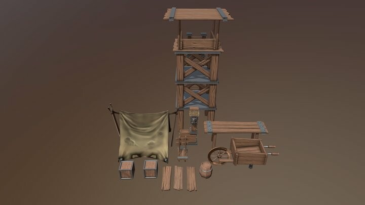 ArtStation - Modular Medieval Props