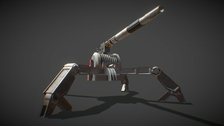 ArtStation - (Game Asset) AV-7 Antivehicle Cannon