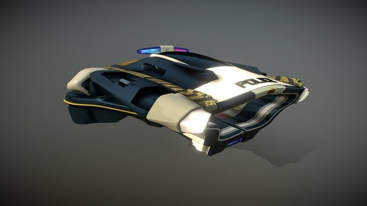 ArtStation - Flying SCI-FI Cops_Car