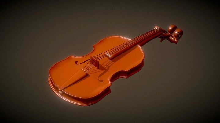 ArtStation - Violin | 3D Game Asset Low Poly