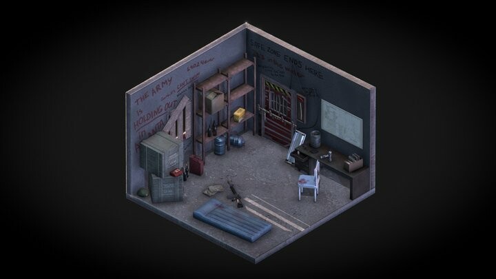 ArtStation - Isometric L4D Safe Room
