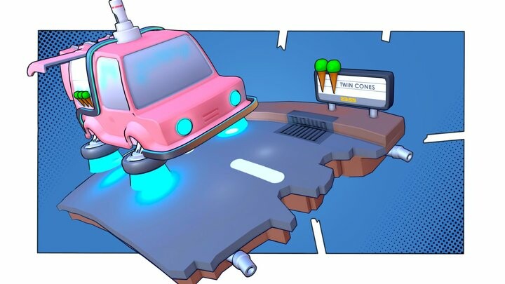 ArtStation - 3D Cell Shaded - Time Machine