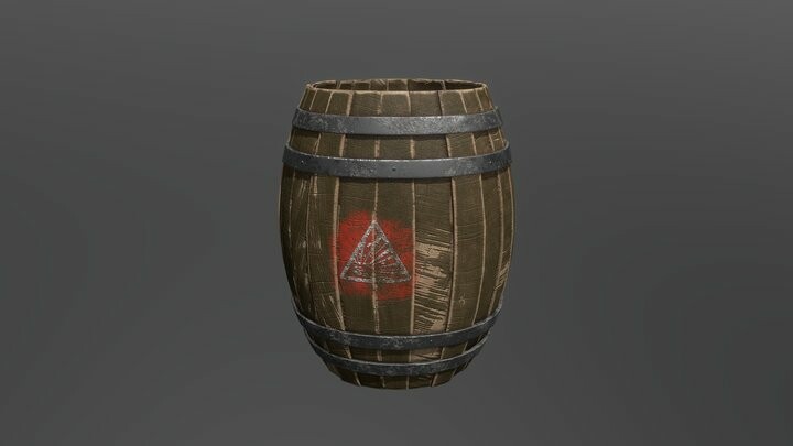 ArtStation - Simple prop - wooden barrel