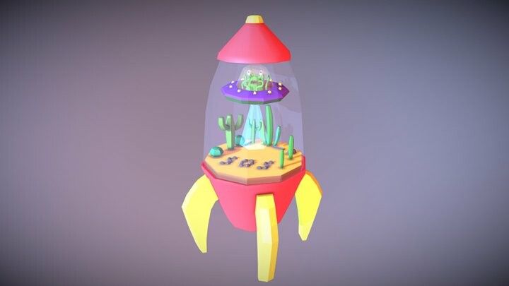 ArtStation - Low Poly Alien On Adventure