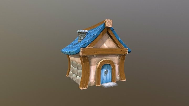 ArtStation - Little low-poly witch house
