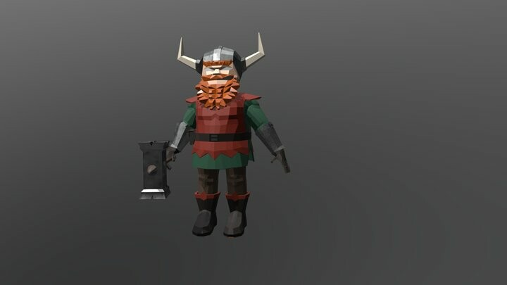 ArtStation - Low Poly Dwarf