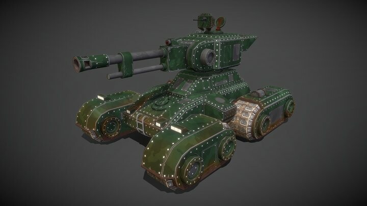 ArtStation - Stylized Low Poly Tank