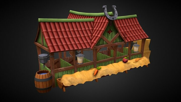 ArtStation - Horse Stable Toon