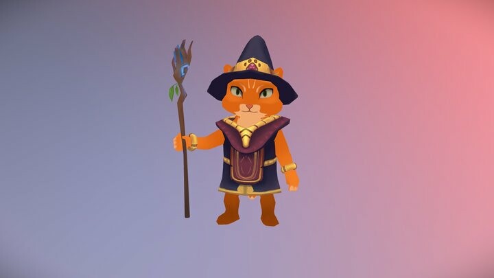 ArtStation - Cat-mage animation