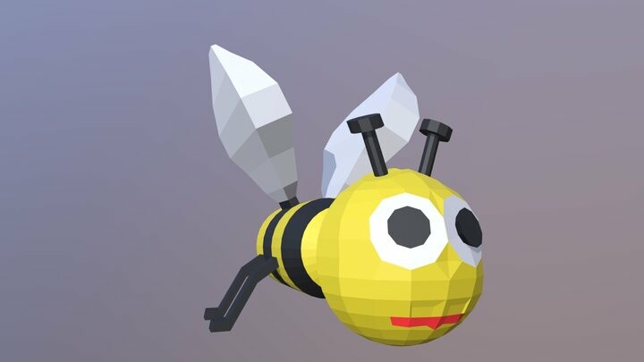 ArtStation - Low Poly Cartoon Bee Toy