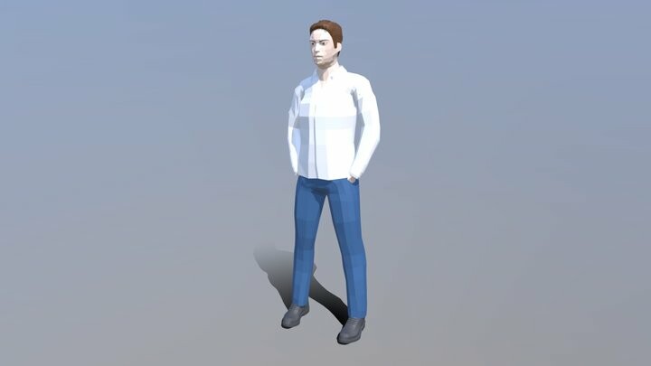 ArtStation - Low Poly Casual Man