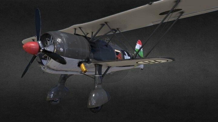 ArtStation - Fiat CR42 "Falco" Italian Biplane Fighter