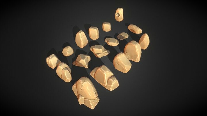 ArtStation - Stylized rocks asset pack for games