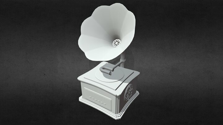 ArtStation - Vintage Phonograph Stereo Speaker