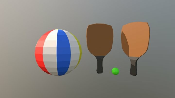 ArtStation - Low Poly Beach Items Pack Free
