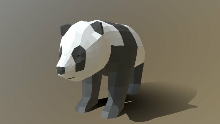 chroma 3D - Low Poly Cartoon Panda